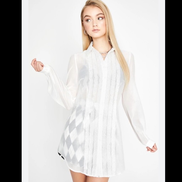 Sugar Thrillz | Tops | Dolls Kill Sugar Thrillz I Totally Paused Sheer ...